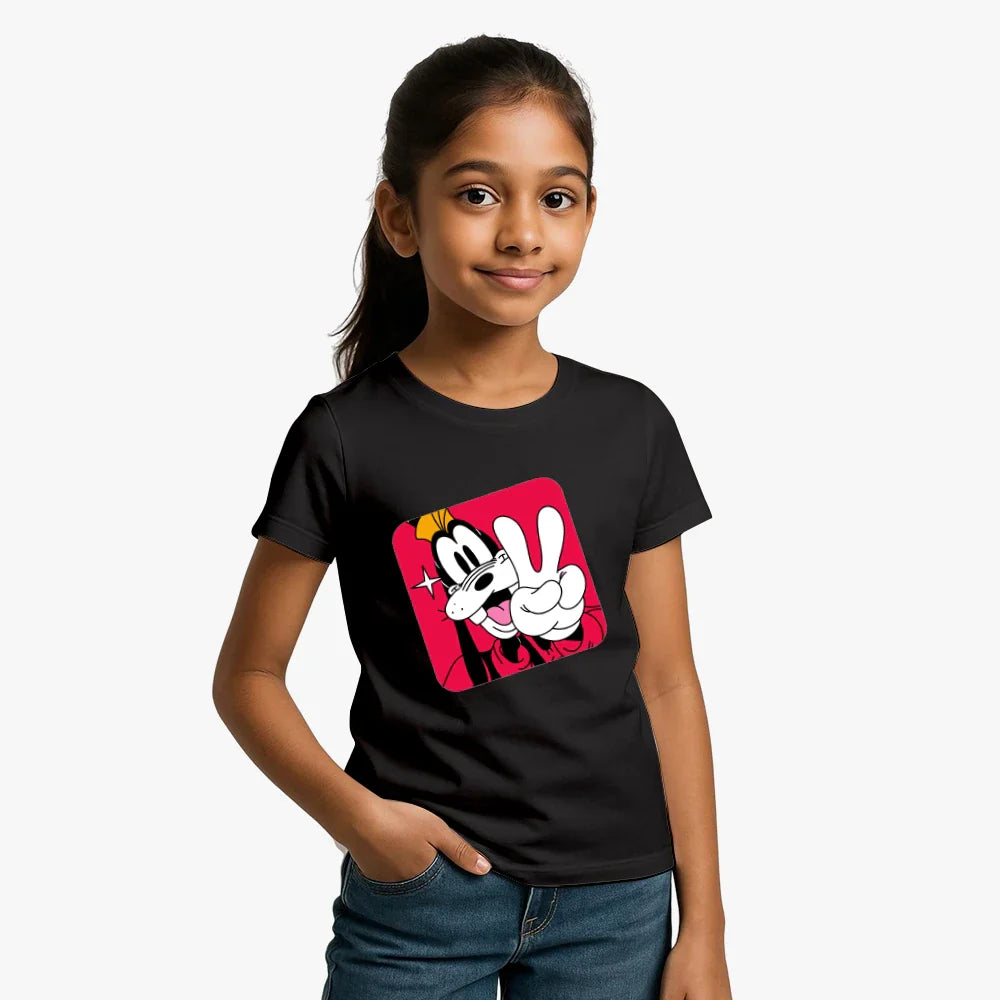 Shop Goofy Macmerise Graphic Printed round neck T-Shirt for Girls – noo ...